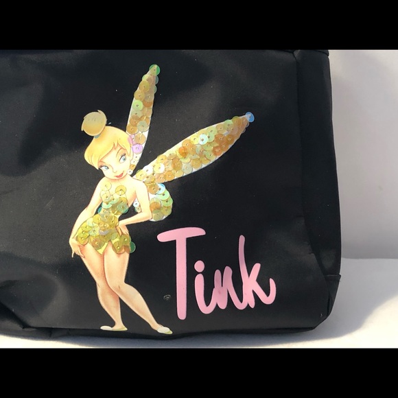 Disney | Bags | Disney Tinkerbell Purse Black With Sparkly Wings | Poshmark